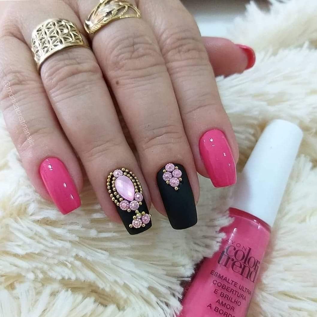 Unhas Rosas: 112 Ideias com tons de rosa e estilos