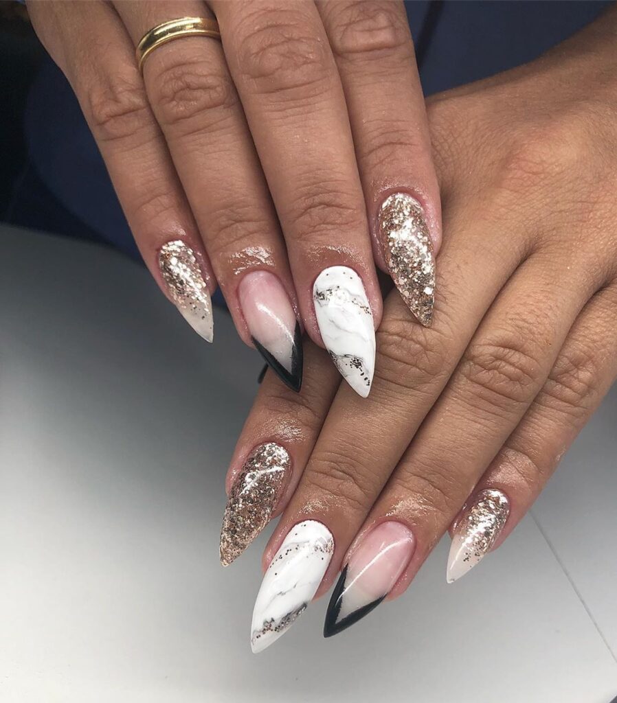 Unhas marmorizadas: 70 Ideias lindas e várias formas de como fazer