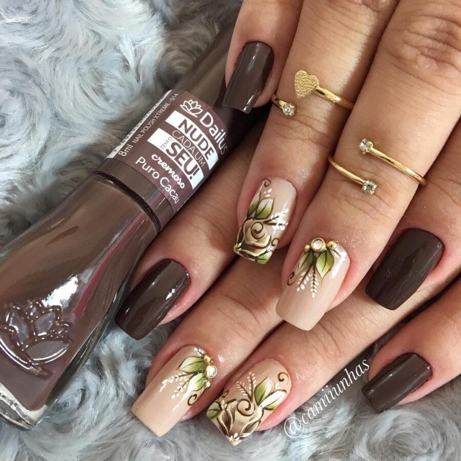 Unhas marrom: Veja 80 Ideias Inovadoras de cores para se inspirar