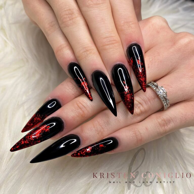 Unhas preta com glitter: 80 ideias para você se surpreender